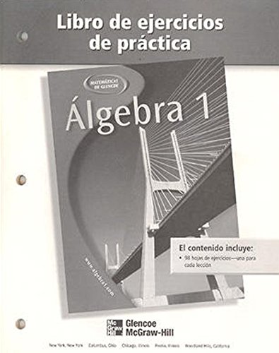 Iffricater Algebra 1 Spanish Practice Workbook Libro McGraw Hill 
