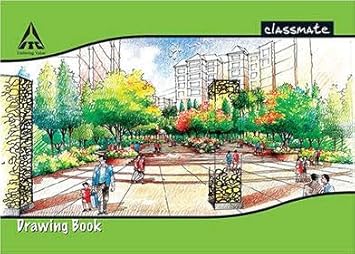 Classmate GSM Classmate A4 Drawing Book with 40 Pages (White, 332) Pack ...
