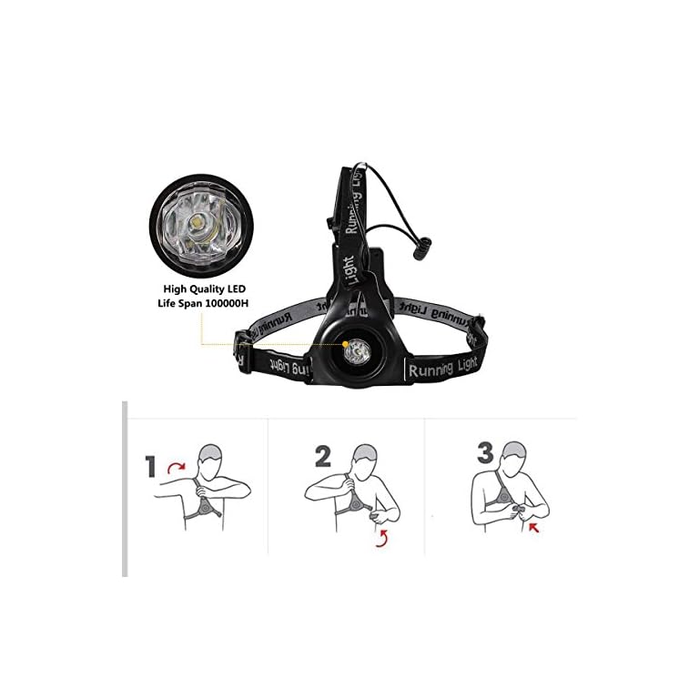 ALOVECO Outdoor Night LED Running Chest Lights and Back Warning Light ...