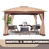 FAB BASED 10x12 Gazebo for Patio, Double Vent Canopy Gazebo with ...
