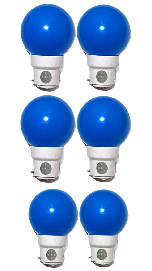 Buy Maruthi Deco Led Bed Bulb B22 0.5-Watt ( Blue Pack of 6) Online at ...