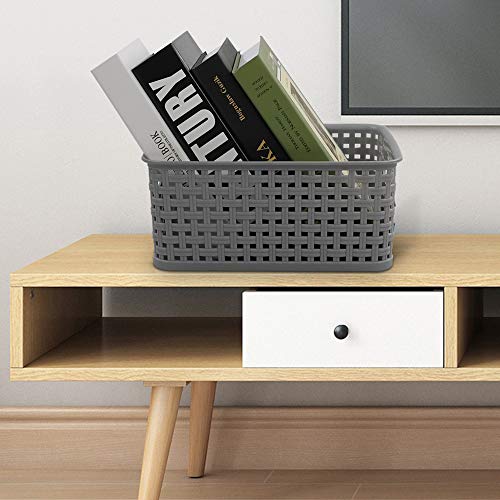 Readsky Plastic Storage Basket Small, Gray, Pack of 6 | Pricepulse