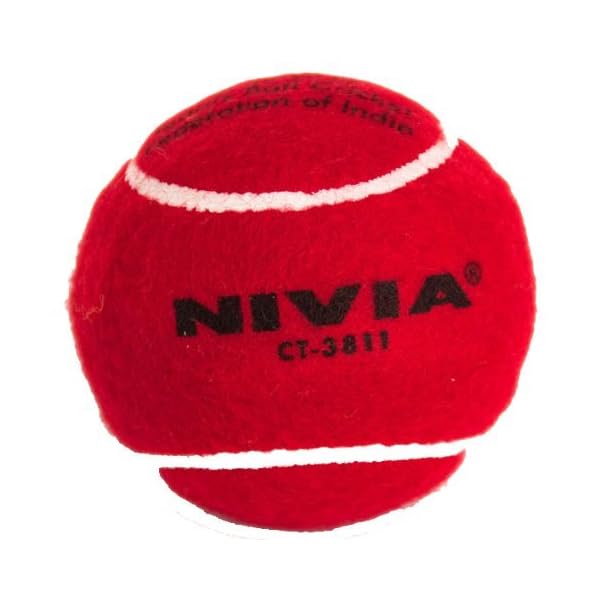 Nivia Heavy Tennis Ball Cricket Ball (Pack of 12), Red - Deportivos.com