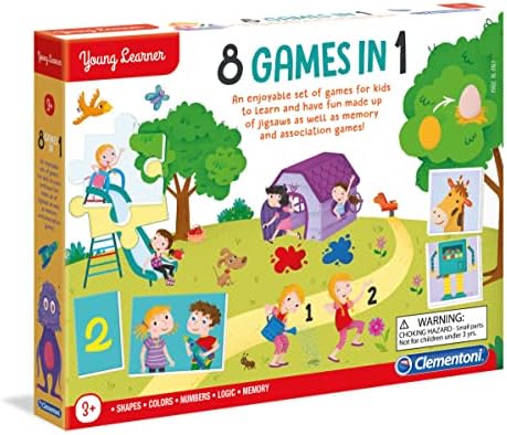 Clementoni Young Learners- 8 Games in 1 Educational Game- For Age 3 ...