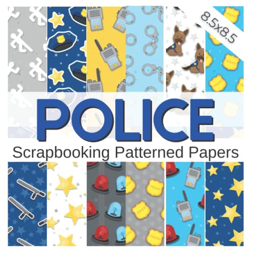 POLICE: Scrapbooking paper | Police officer / sheriff themed decorative ...
