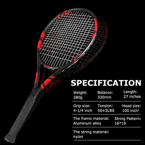 Fostoy Adult Tennis Racket, 27 inches Tennis Racquet 2 Pack, Perfect ...
