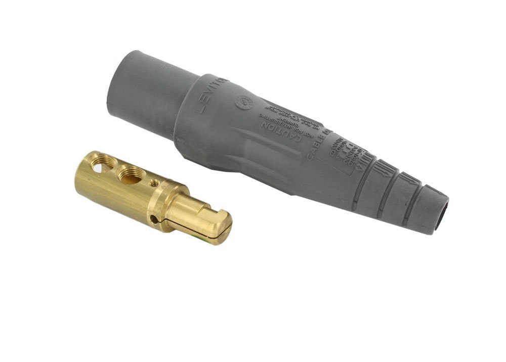 Leviton 16D24-UGY 16-Series Taper Nose, Male Plug Contact, Detachable ...
