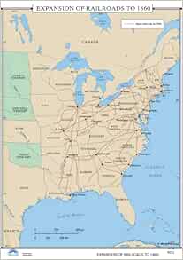 Expansion of Railroads to 1860 (U.S. History Wall Maps): Kappa Map ...