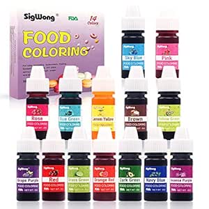 Amazon.com : Food Coloring - Concentrated Liquid Food Colouring Set ...