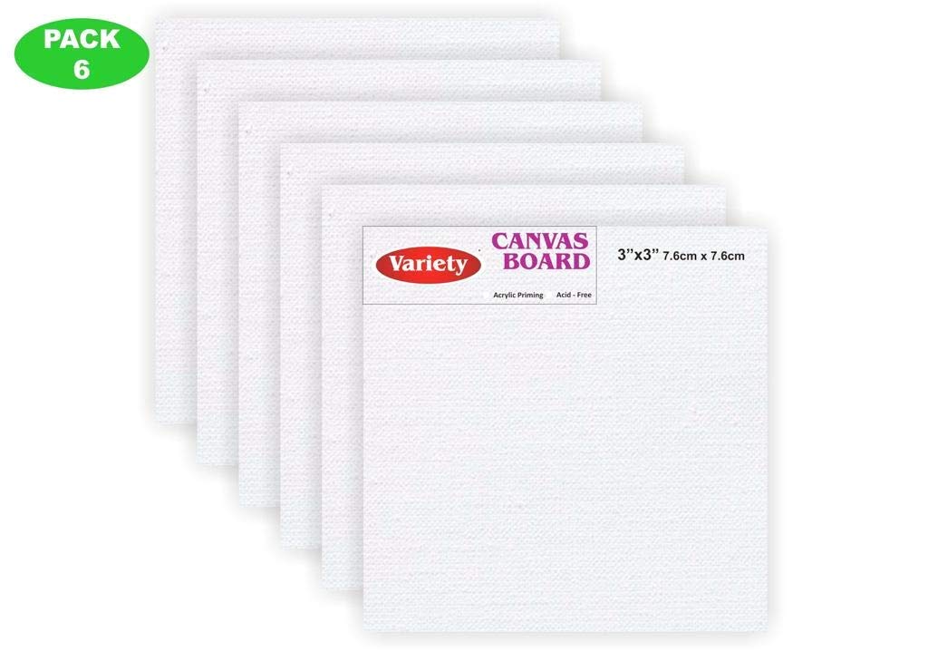 variety Canvas Board 3x3 Pack of 6 pcs: Amazon.in: Office Products