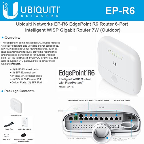 Ubiquiti Network ER-6P EdgeRouter 6-Ports Gigabit Router with 1 SFP ...