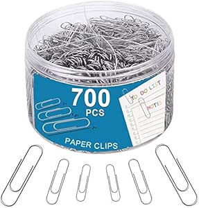 Amazon.com : 700 Pcs Paper Clips, Sliver Paper Clips, Assorted Size ...