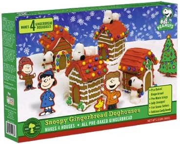 Amazon.com: Snoopy Gingerbread Dog House Kit 2.2 LBS: 1 Count ...