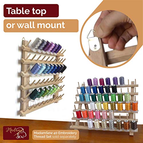 Madam Sew 60-Spool Sewing Thread Rack for Spools of Thread – Free ...