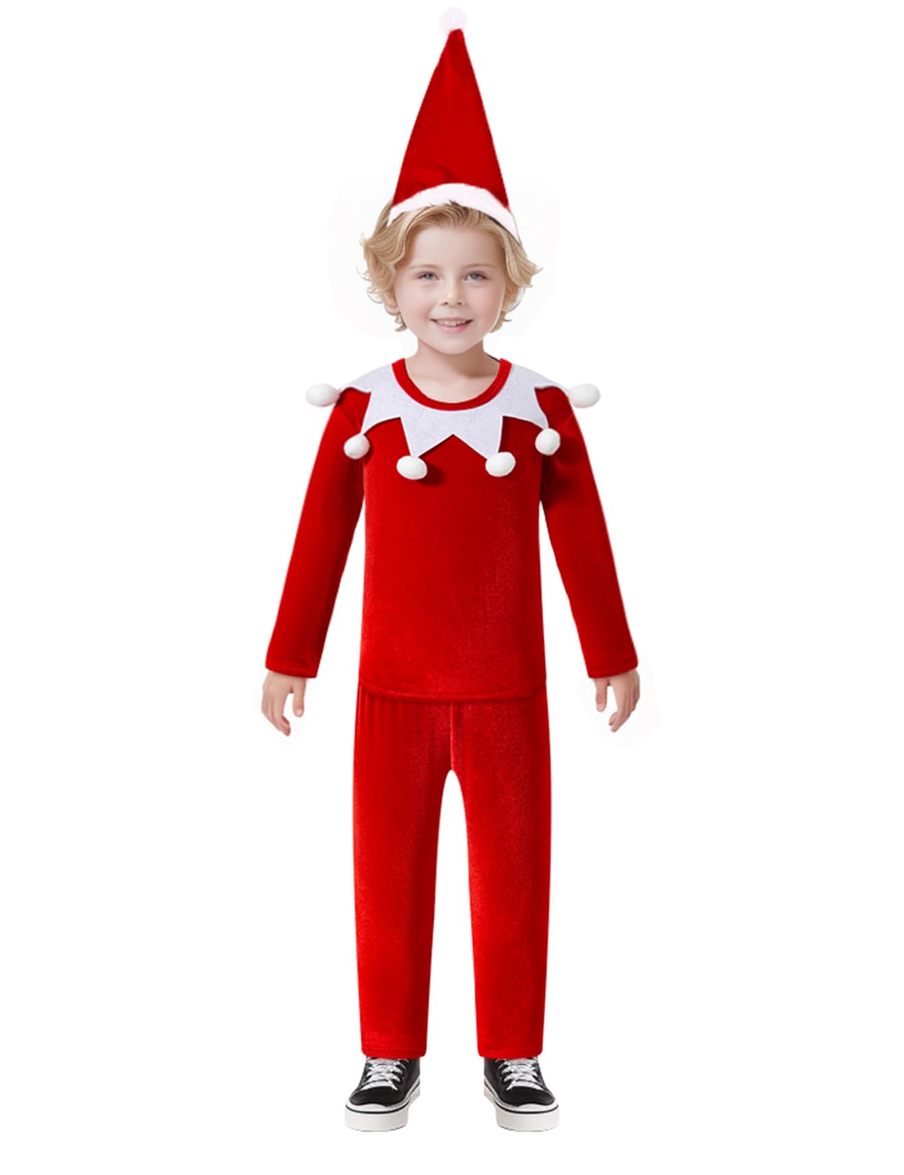 InBakjade Christmas Kids Party Cosplay Suit Santa's Helper Costume Xmas ...