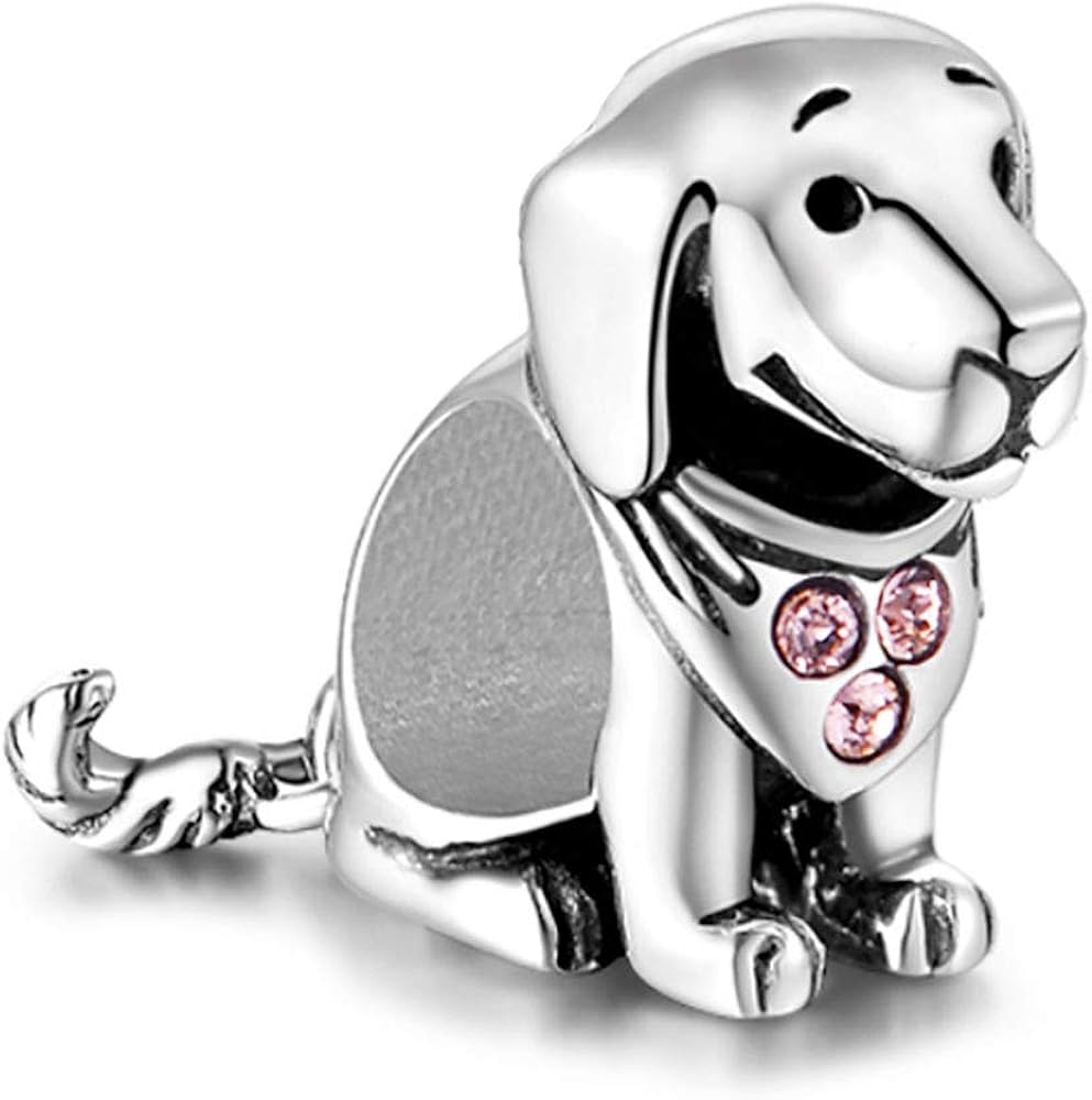 Charm, abalorio de cachorro de Labrador, perro – Plata de ley 925 ...