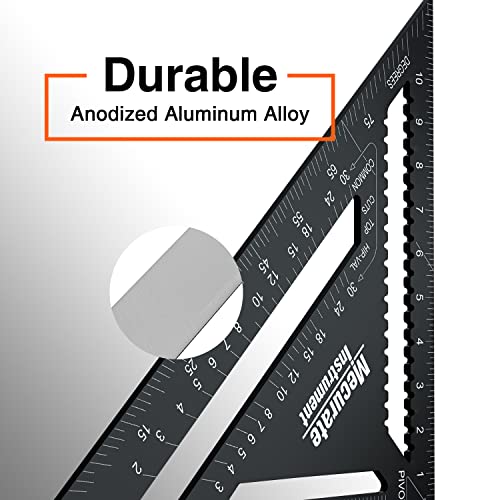 Mecurate Rafter Square, 12 pulgadas Triangle Carpenter Square Aluminio ...