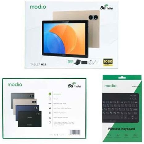 سعر MODIO M22 ANDROID TABLET, 10.1 INCH, 6GB RAM,128GB, 5G (Gold) فى السعودية | بواسطة امازون ...