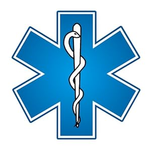 Amazon.com: EMT EMS Paramedic Blue Star of Life Caduceus Reflective ...
