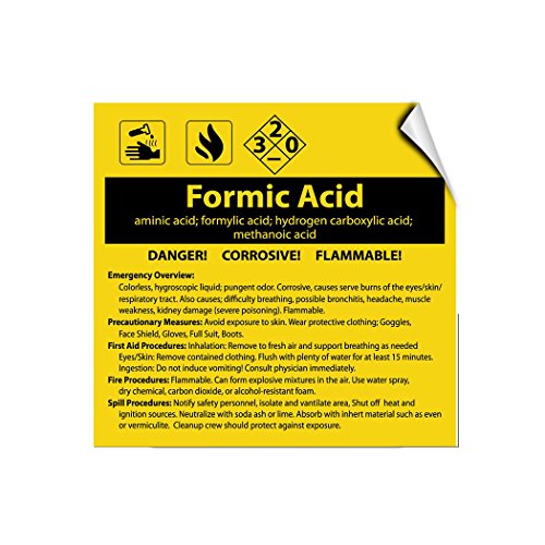 Formic Acid Aminic Acid; Formylic Acid; Hydrogen Carboxylic Label Decal ...