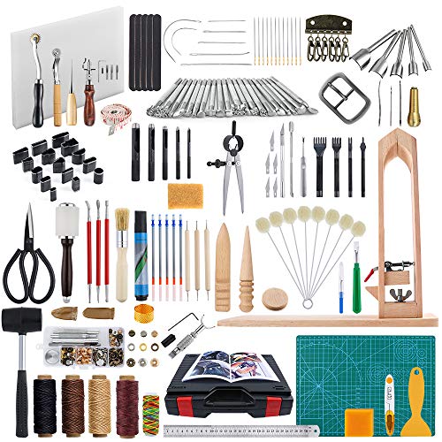 Caydo Leather Crafting Tools with Professional Instructions for ...