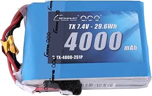 Amazon.com: Gens ace 4000mAh 7.4V 2S TX LiPo Battery Pack with JST-EHR ...