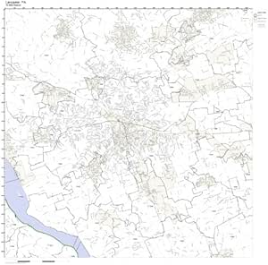 Lancaster, PA ZIP Code Map Laminated : Amazon.ca: Office Products