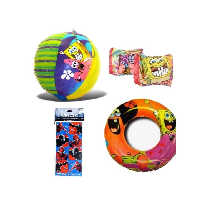 Buy 4-piece Spongebob Pool Toys and Spongebob Swimwear: Beach Ball (16 ...
