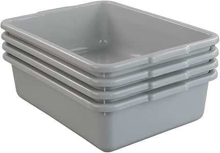 Amazon.com: Wekiog Commercial Bus Tubs, Grey Bus Box, 14.85" x 10.8" x ...
