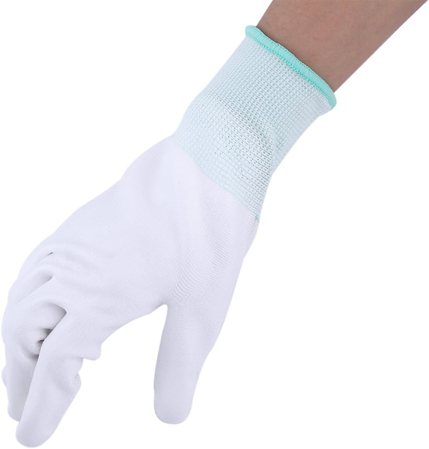 1 Pair Anti Static Antiskid Glove PU Coated Palm Non-Slip Wearable Gloves for PC Computer Phone ...