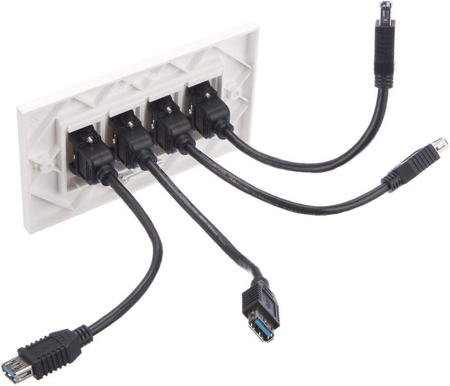 USB 3.0 Modular Faceplate/Wall Outlet (4 x USB 3.0 Port) – BigaMart