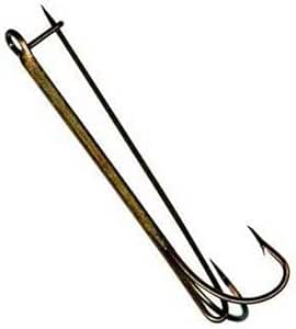 Mustad Double Live Bait/Liver Hook with Safety Pin - Bronze 6, Multi ...