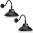 10in. Black Gooseneck Barn Light LED Fixture for Indoor/Outdoor Use ...