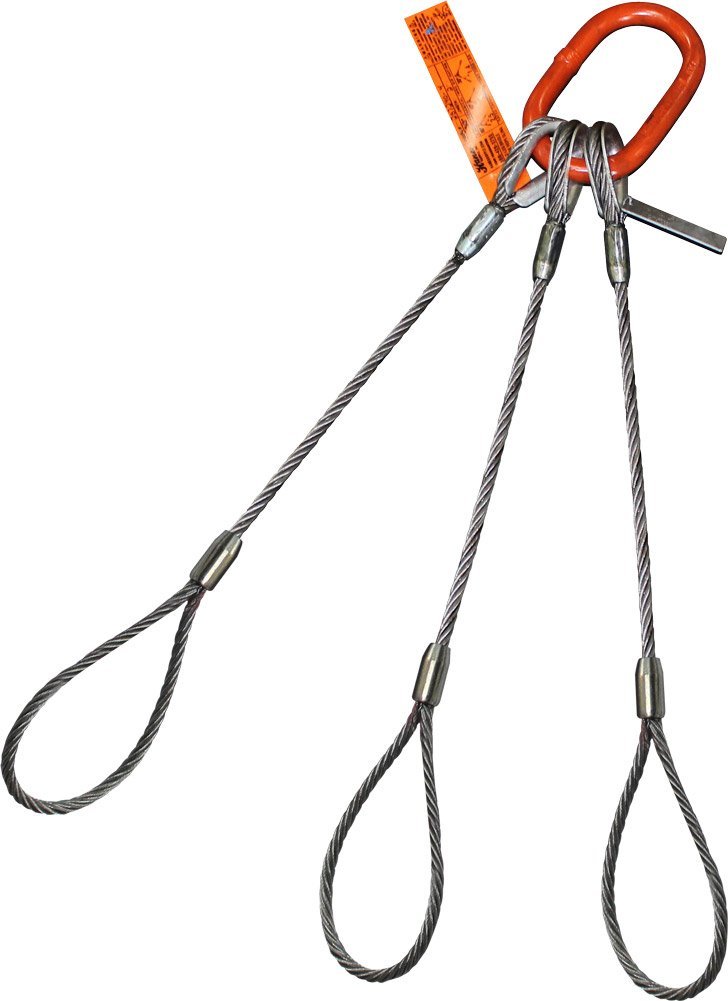 Industrial & Scientific HSI 7/8 x 26 Three Leg Wire Rope Sling EIPS ...