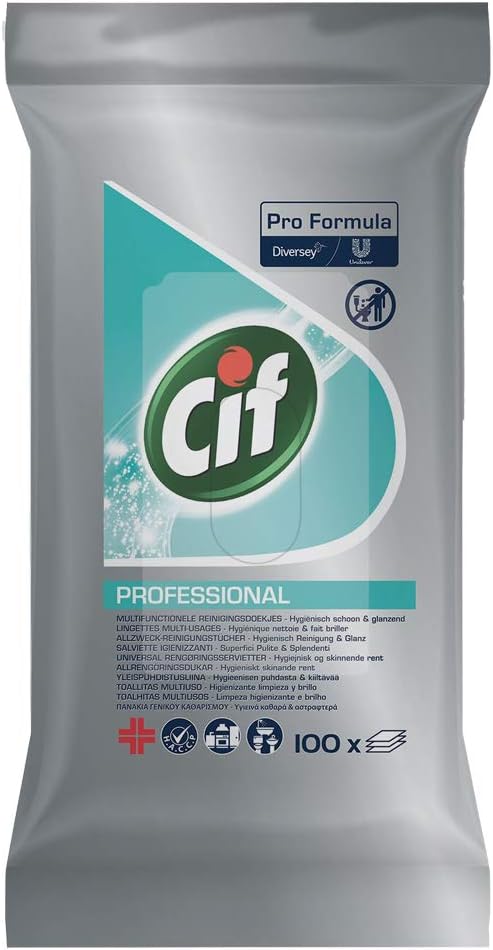 Cif Professional Multipurpose Pro Formula Cleaning Wipes 100’s (1 Pack ...