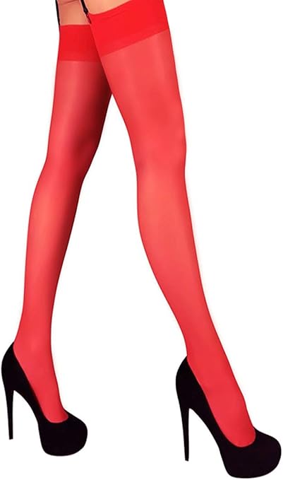 Thigh High Sheer Stockings for Garter and Suspender Belt 100% Nylon ...