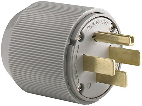 Eaton 5745N 50 Amp 125/250V 14-50 Industrial Power Plug, Gray