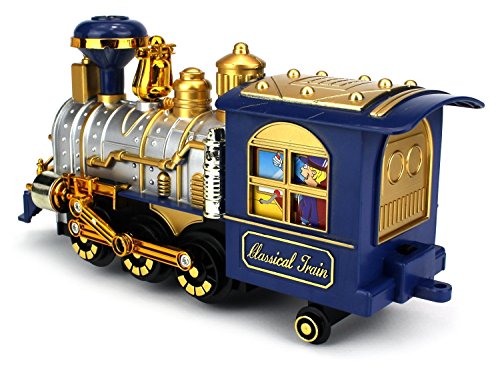 Classical Locomotive Battery Operated Bump And Go Toy Train W/ Smoking ...