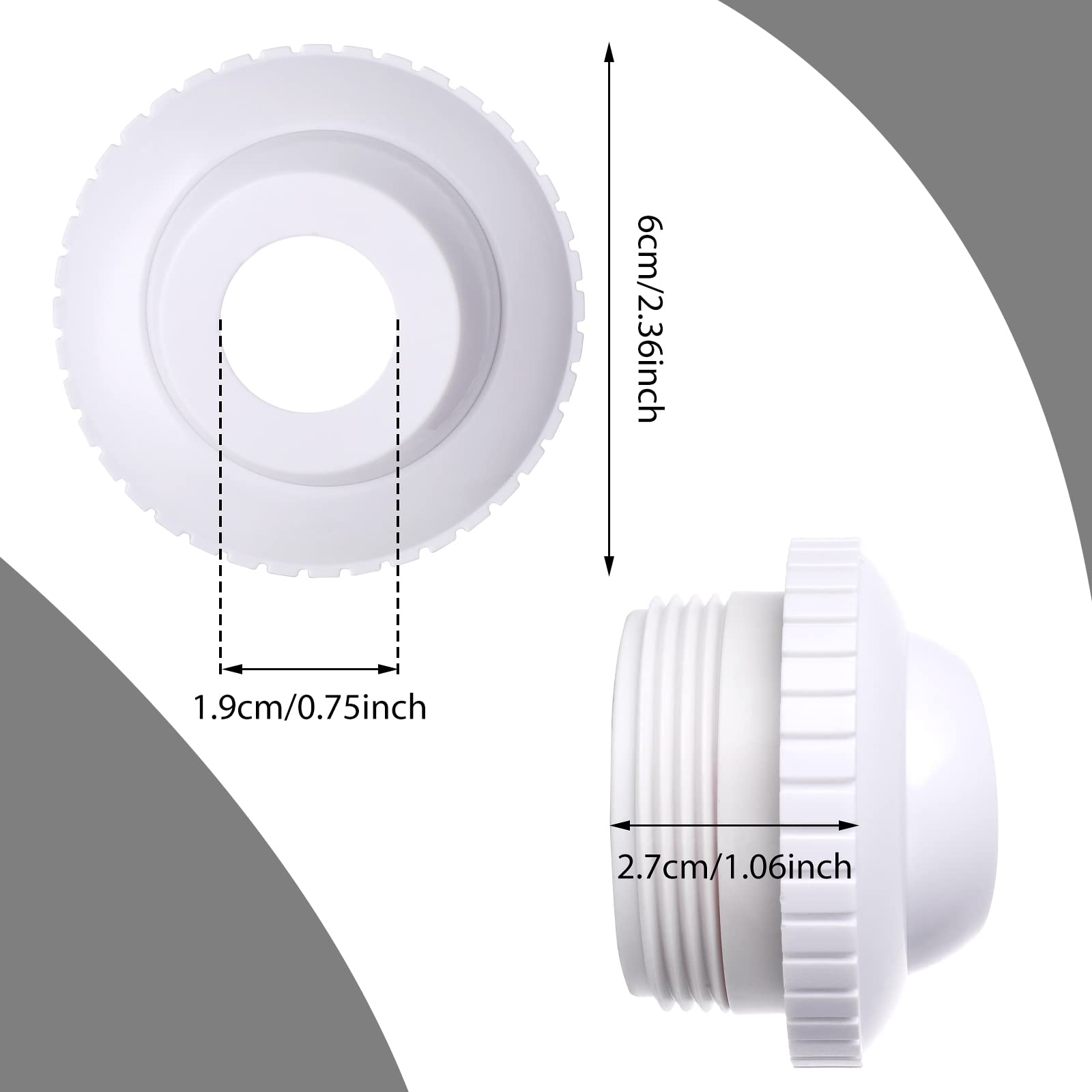 Mua 3 Pieces Pool Jet Nozzles, 3/4" Directional Flow Eyeball Inlet Jet ...