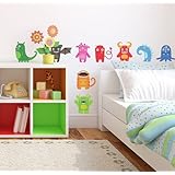 RoomMates Repositionable Childrens Wall Stickers Monsters: Amazon.co.uk ...