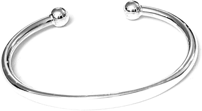 TreasureBay Men's Solid 925 Sterling Silver Torque Bangle Bracelet ...