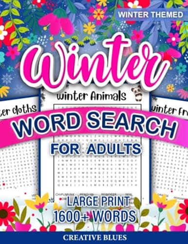 Winter Word Search for Adults Large Print: Winter Themed Word Search ...