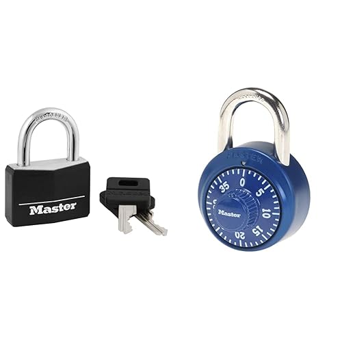 Master Lock Covered Aluminum Lock, Locker Lock with Key, Key Lock for ...
