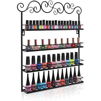 Amazon.com: Tree Silhouette Black Round Metal Wall Mounted 5 Tier Salon ...