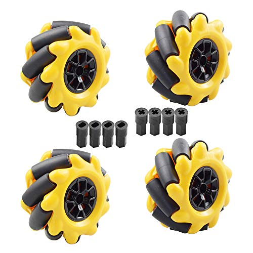 MOEBIUS Yellow 60mm High Hideness Mecanum Wheel Omni-Directional Wheel ...
