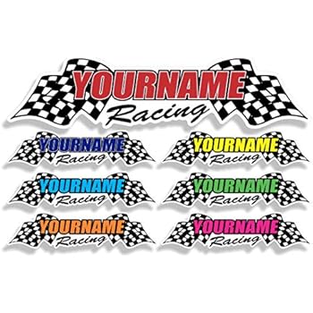 Amazon.com: Team Your Name Racing with Race Number | Custom Race ...