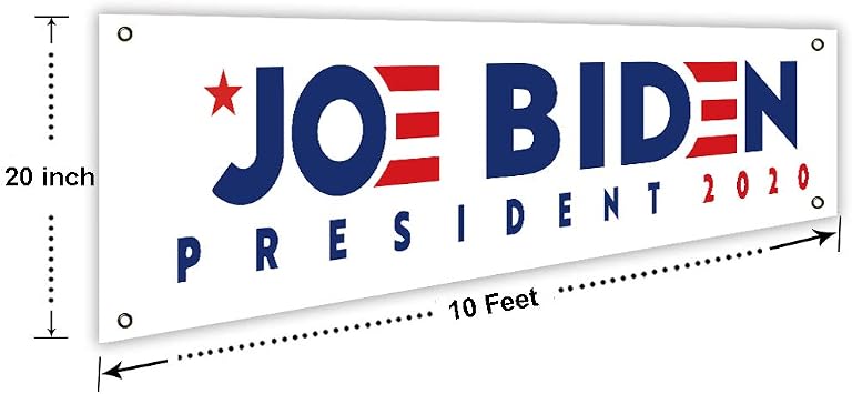 Amazon.com: Biden Large Banner,Biden 2020 Flag,10 Feet X 20 Inch for ...