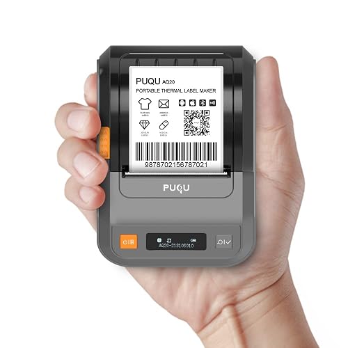 PUQU Label Printer | Portable Bluetooth Thermal Label Maker Q20 with ...
