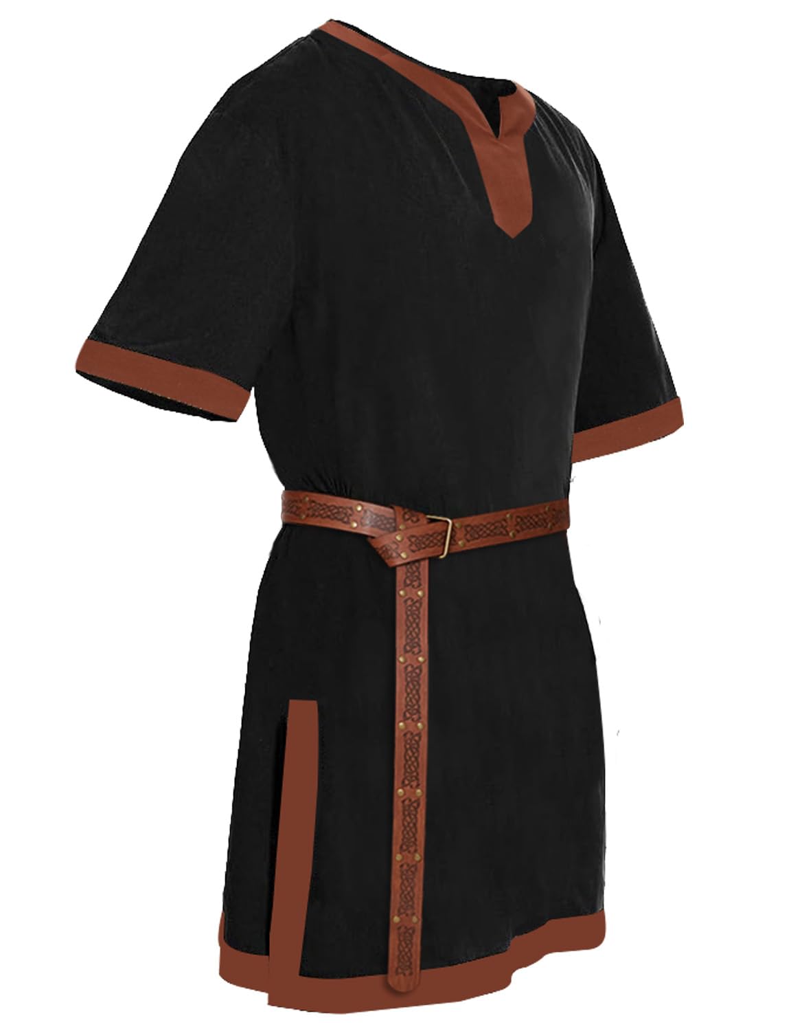 Mens Medieval Pirate Costumes Viking Tunic Shirt Renaissance Knight ...