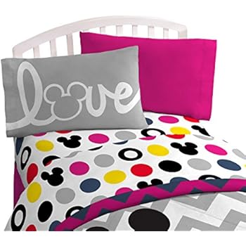 Amazon.com: Jay Franco Disney Minnie Mouse Faces Twin Sheet Set - 3 ...